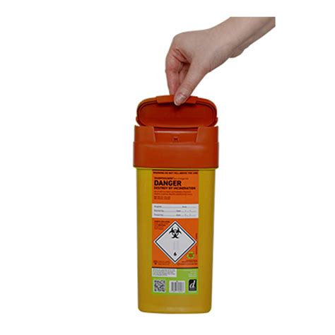 0 6 Litre Sharpsguard Orange Sharps Bin Ukmedi