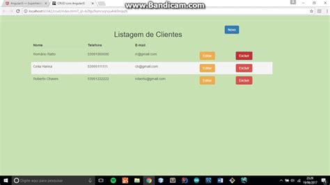 Crud básico utilizando AngularJs YouTube