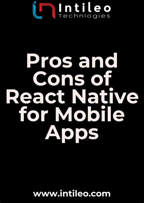 PPT Pros And Cons Of React Native For Mobile Apps PowerPoint