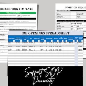 Opening A Position SOP Standard Operating Procedure HR Sops Template Human Resources Form