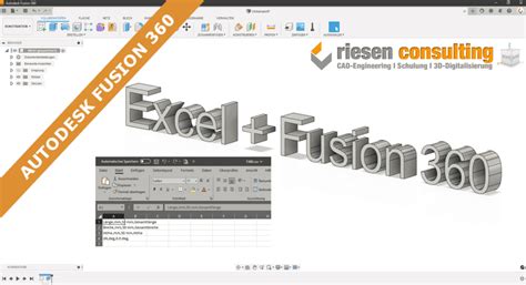 Autodesk Fusion 360 Parameter über Excel Datei Steuern