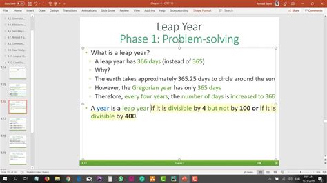 Cpit110 Chapter 4 49 412 Case Study Determining Leap Years Youtube