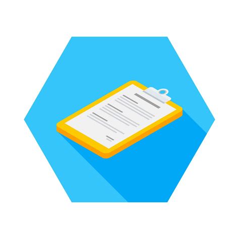 Clipboard Isometric Left View Icon Vector Isometric Flat Style Vector