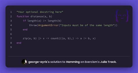 george ayris s solution for hamming in julia on exercism