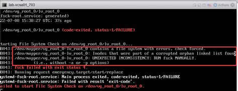 VCenter Failed To Start File System Check On Disk VMware KB