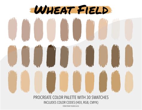 Procreate Color Palette Wheat Field Instant Download Digital File