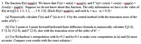 the function f x xsin x ﻿we know that
