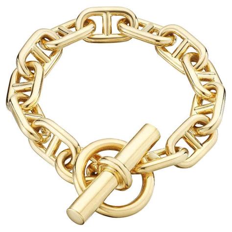 Hermes Yellow Gold Anchor Link Bracelet At 1stdibs