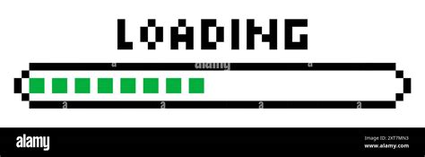 Pixel Loading Bar Y2k Retro 8 Bit Interface Game Progress Level