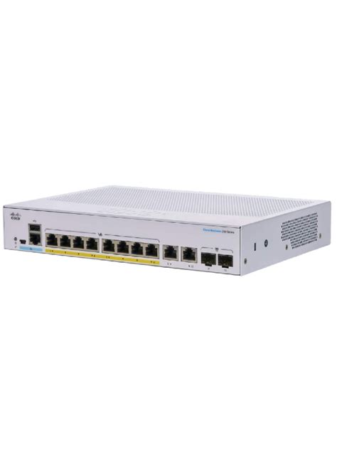 Thiết Bị Chuyển Mạch Business Cisco Cbs250 8pp E 2g 8 Port Ge Partial Poe 45w Ext Ps 2x1g