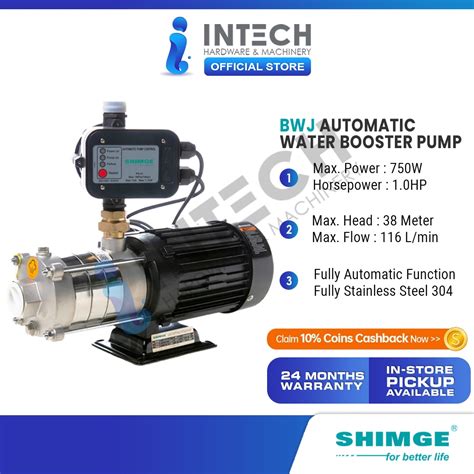 Shimge Bwj Automatic Water Booster Pump 750w 1hp Multistage