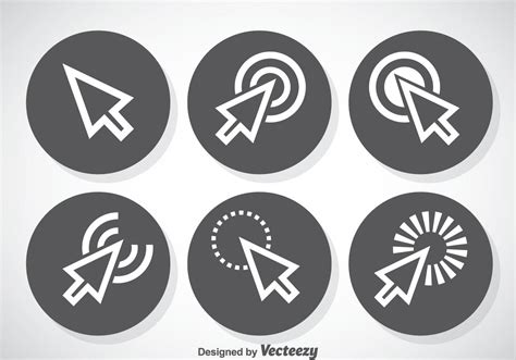 Mouse Click Cursor Vector Set 104905 Vector Art At Vecteezy