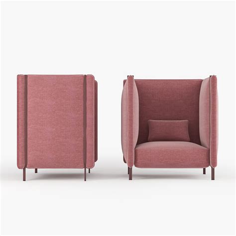 핀치 하이 백 소파 3d 모델 11 Max Fbx Obj Free3d