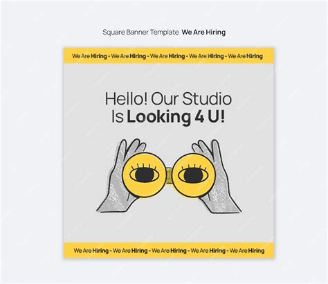 우리는 배너 템플릿을 고용하고 있습니다 무료 Psd 파일