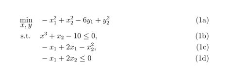Math Mode Numbering All Equations In Two Level Optimization Problem