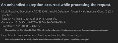 Invalid Delegation Token · Issue 681 · Azure Samples Active Directory Aspnetcore Webapp