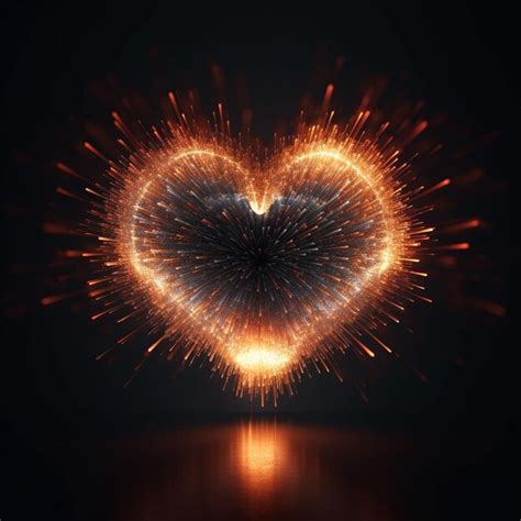 Premium Ai Image A Heart Shaped From A Radiant Burst Of Light