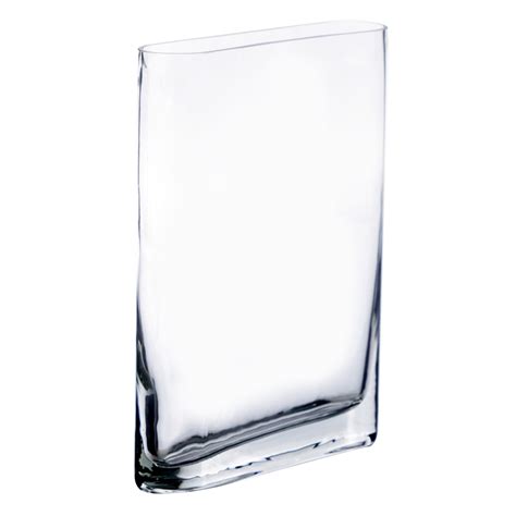 6 Pcs Clear Glass Thin Oval Round Rectangle Vase O 7x1 75 H 10 Modern Vase And T