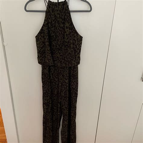 Darah Dahl Olive Green Leaopard Print Jumpsuit Gem