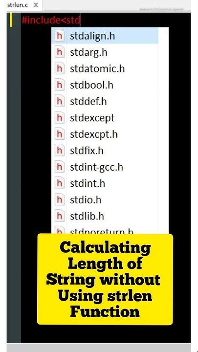 Calculating The Length Of String Without Using Strlen Function Youtube