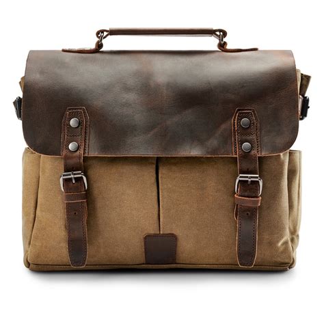 Tan Vintage Style Messenger Bag In Stock Delton Bags