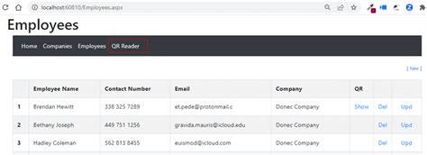 Qr Code Generator Web Based App That Uses Sql Server