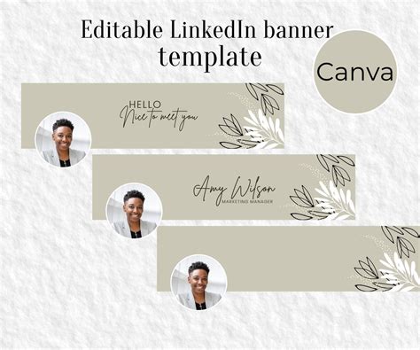 Linkedin Banner Template Canva Template Editable Linkedin Banner Linked In Banner Her