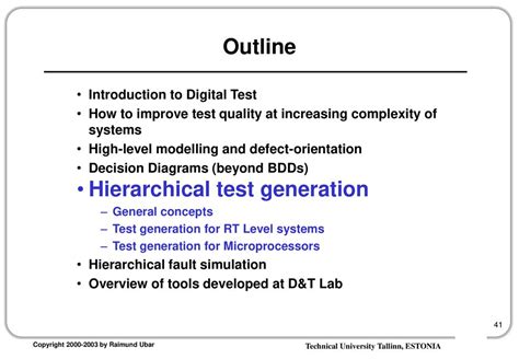 hierarchical approaches to test generation and fault simulation ppt