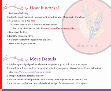 Naughty Question Cards For Kinky Couples Printable Sex Questions Adult Card Game