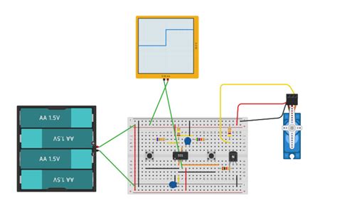 circuit design servo motor control using 555 timer tinkercad