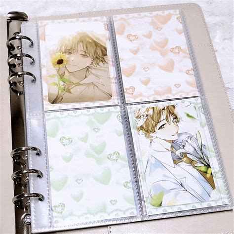 [자체제작] 하트쥬얼 바인더대지 포토카드 탑로더 포카 바인더 대지 속지 바인더뒷대지 포장대지 바인더 분홍뒷대지 탑로더 포카바인더