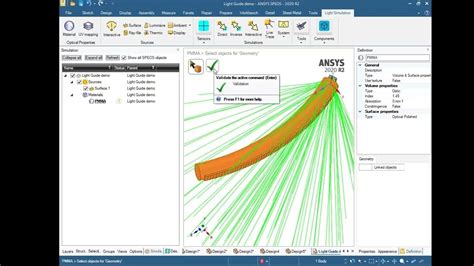 Ansys Speos Light Guide Demo Youtube