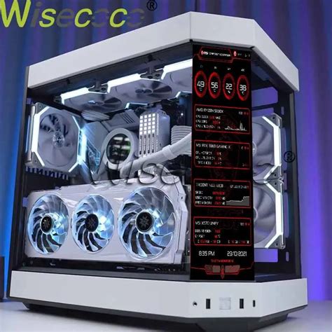 Pc Case Diy Hyte Y60 Bar Lcd Display Long Strip Computer Monitor Temperature Aida64 Screen 12 6