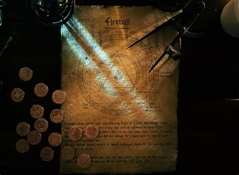 Scroll Of Fireball Etsy