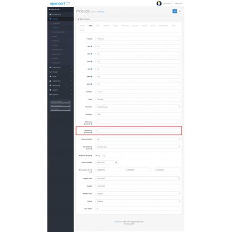 OpenCart Maximum Order Product Quantity VQMOD OCMOD