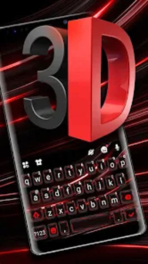 Black Red 3d Keyboard Theme For Android Download