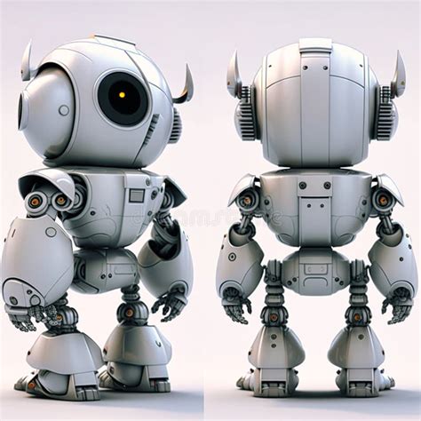 Cute Robot Png Without Background Generative Ai Stock Illustration