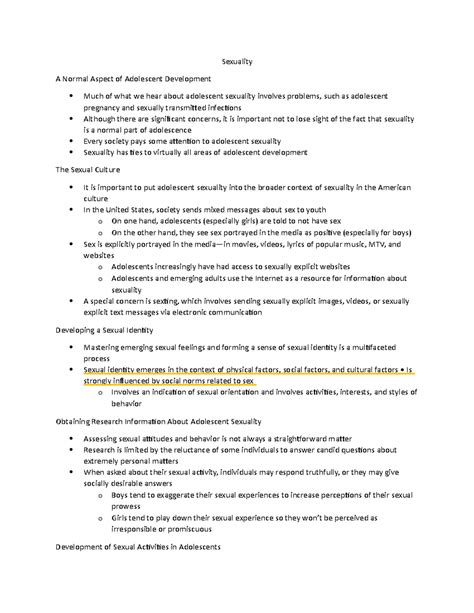 Psy 3312 Week 6 Lecture Notes On Sexuality Sexuality A Normal