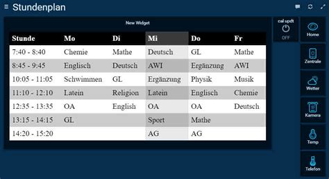 Timetable Class Schedule Habpanel Openhab Community
