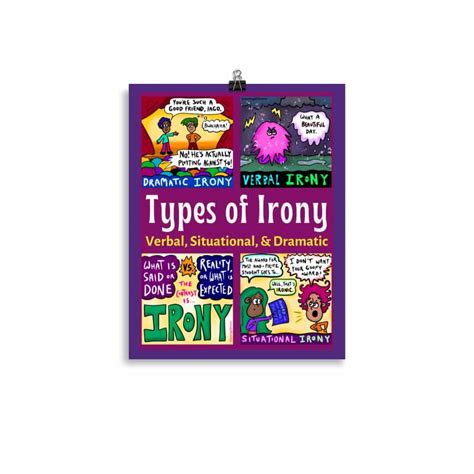 Types Of Irony Definitions And Examples Illustrated Drawings Of