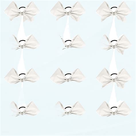 12 Pcs Large Glitter Cheer Bows White Rhinestones 8 Large Glitter