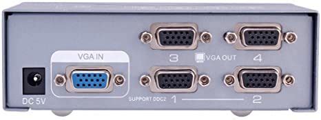 Powered Port VGA Splitter Box Video Distribution Duplicator VGA Splitter And VGA Splitter