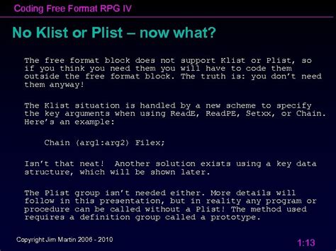 Coding Free Format RPG IV April 2010 SEMIUG