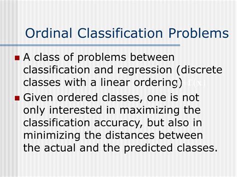 Ppt Combining Classification And Model Trees For Handling Ordinal