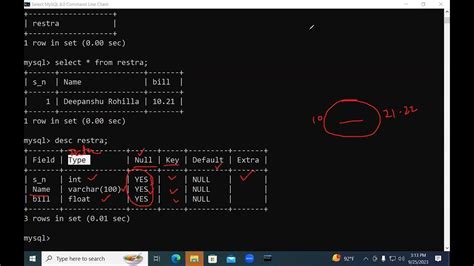 mysql with sql create table create database schema part 2 youtube