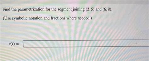 solved find the parametric equation for the curve