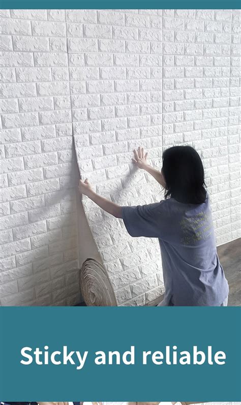 สติกเกอร์วอลเปเปอร์โฟม ลายอิฐ 3d กันน้ํา มีกาวในตัว หนา 50 500 ซม สําหรับติดตกแต่งผนัง Shopee