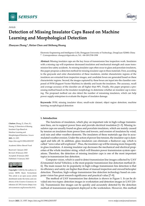 pdf detection of missing insulator caps based on machine learning and