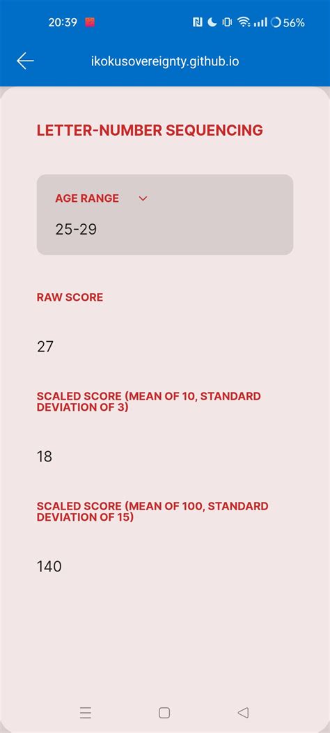 wais iv s letter number sequencing simulator automatic scoring r